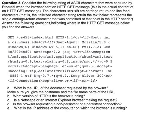 Solved Question 3 Consider The Following String Of Ascii