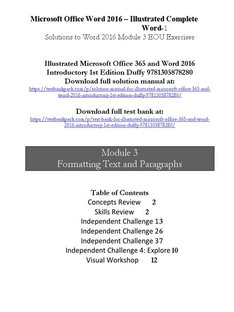 Illustrated Microsoft Office 365 And Word 2016 Introductory 1st Edition