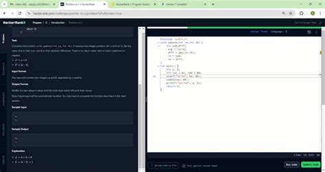 Day 14 Of Hackerrank Sum And Difference Of Numbers Sanjay V S Posted
