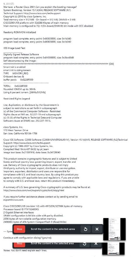 We Have A Router Cisco 2901 Can You Explain The Chegg Com
