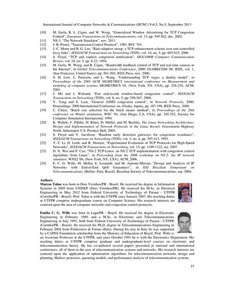 Available Network Bandwidth Schema To Improve Performance In Tcp Protocols Pdf
