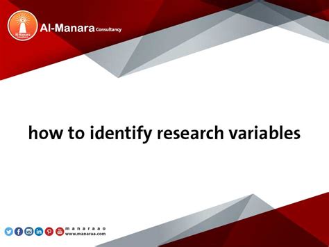 How To Identify Research Variables المنارة للاستشارات