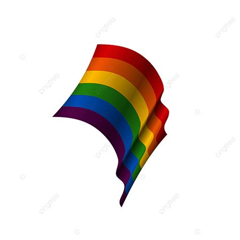 Vector A Rainbow Flag Waving On White On Sex White Png And Vector