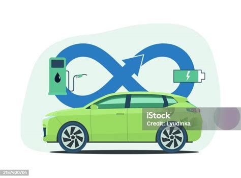 하이브리드 자동차의 컨셉 일러스트 벡터 일러스트 레이 션입니다 0명에 대한 스톡 벡터 아트 및 기타 이미지 0명 교통수단 기체 물리 구조 Istock