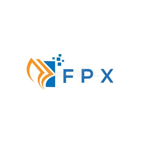 Fpx Credit Repair Accounting Logo Design On White Background Fpx Creative Initials Growth Graph