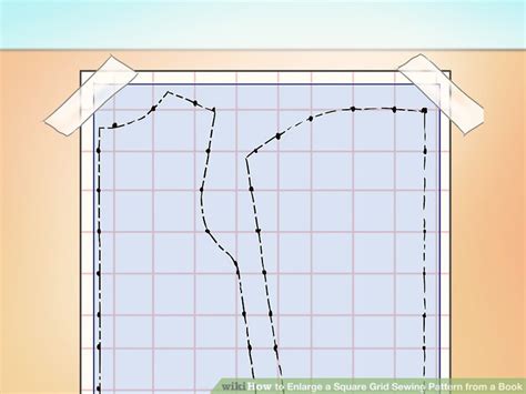 How To Enlarge A Square Grid Sewing Pattern From A Book Steps