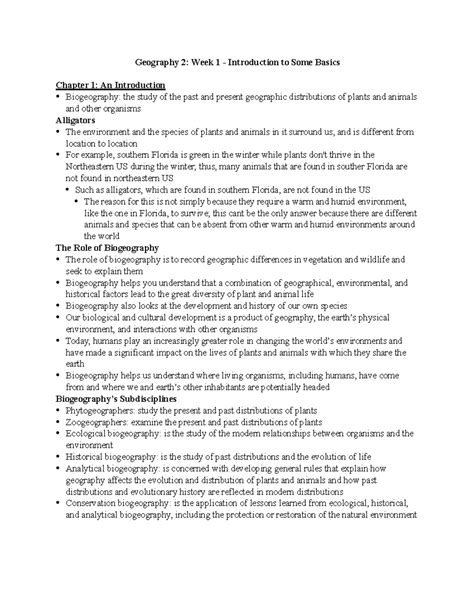 Chapter And Lecture Geography Week Introduction To Some Basics Chapter An Studocu