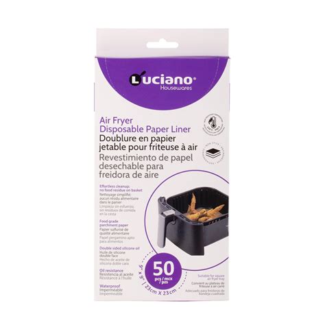 Luciano 50 Pc Airfryer Paper Liner 23x23cm Cbx Cs