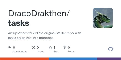 Github Dracodrakthentasks An Upstream Fork Of The Original Starter