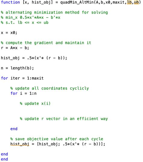 Consider The Constrained Quadratic Minimization