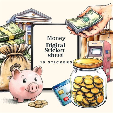 Money Digital Planner Stickers Goodnotes Finance Stickers Png