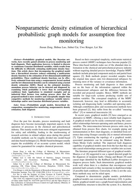 PDF Nonparametric Density Estimation Of Hierarchical Probabilistic Graph Models For Assumption