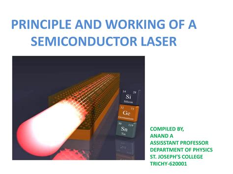 Principle And Working Of A Semiconductor Laserpptx