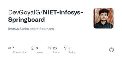 Github Devgoyalgniet Infosys Springboard Infosys Springboard Solutions