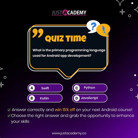win 15 off android app development course justacademy software