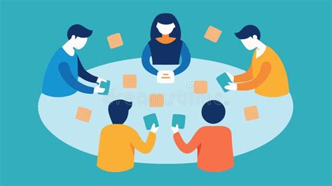 Card Sorting Activity Users Arranged In A Semicircle Engaging In A Card Sorting Exercise On A