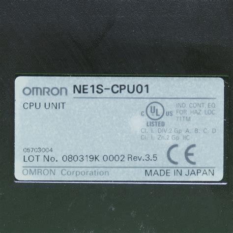 [중고] Ne1s Cpu01 Omron 옴론 오므론 Plc 1665130295 Plc전문 쇼핑몰 Plc Mart