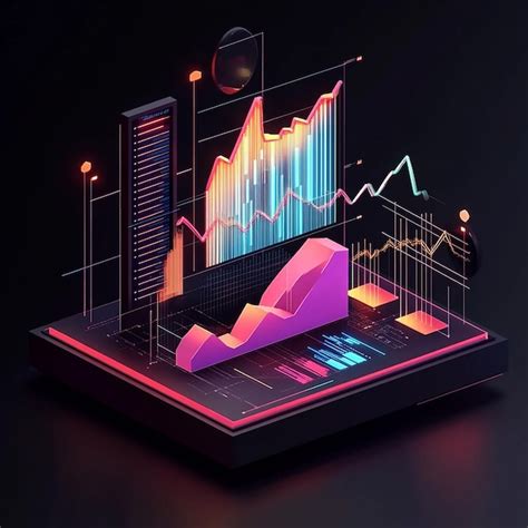 A Colorful Display Of A Graph With A Graph On It Premium Ai Generated