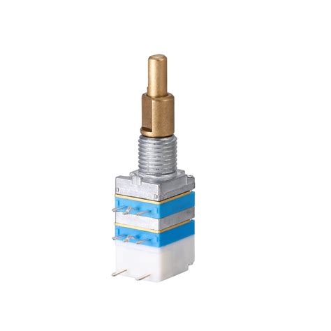 Tp76 Double Shaft Dual Gang Rotary Potentiometer With Rotary Switch Rotary Potentiometer And