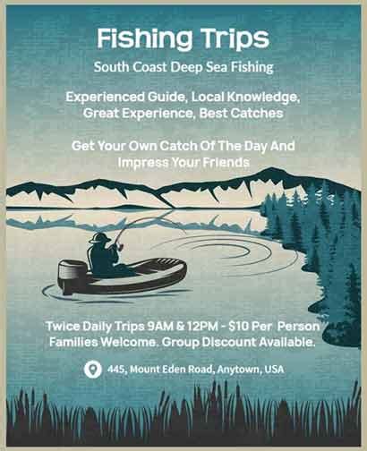 Fishing Flyer Templates Free Customize Downloadable