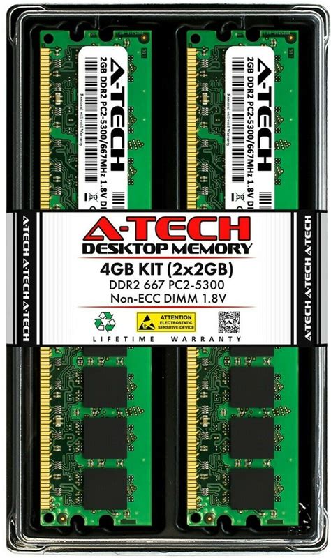 Vr2 Ps4 Ddr2 Ram 4gb Kit 2x2gb Pc2 5300 667mhz Desktop Memory Non