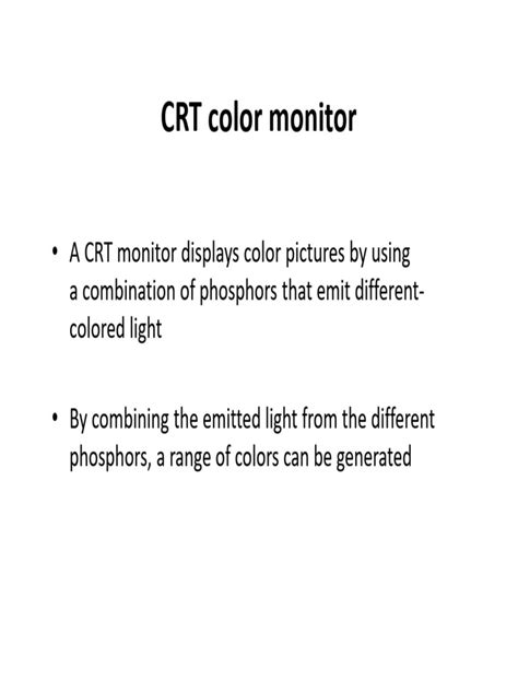 Color Crts Explaination Pdf Information And Communications Technology Film And Video