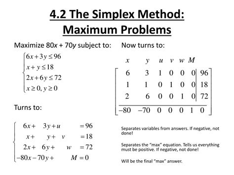 Ppt 41 Slack Variables And The Simplex Method Powerpoint