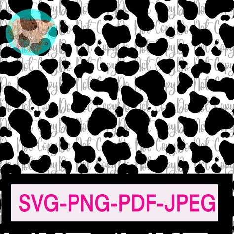 Cow Print Svgcricut Svgcowprint Seamless Patterncute Cow Print File