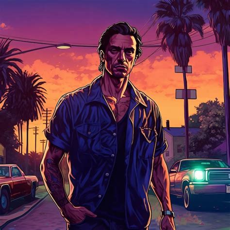 Gta V Style Art Premium Ai Generated Image