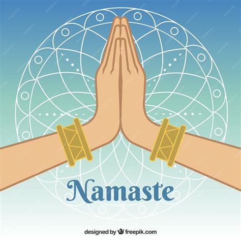 Free Vector Hands With Namaste Gesture