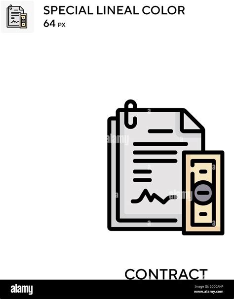 Contract Special Lineal Color Icon Illustration Symbol Design Template