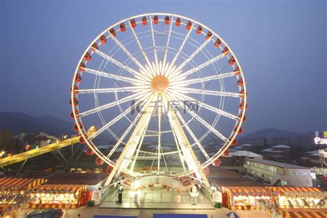 游乐场摩天轮高清摄影大图 千库网