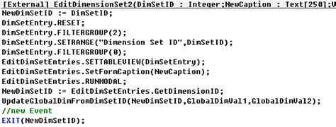 Event Request Codeunit 408 Editdimensionset2 · Issue 3108