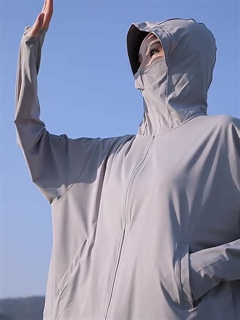 春夏季原纱型防晒衣女防紫外线轻薄透气upf50户外骑行披肩防晒服 阿里巴巴