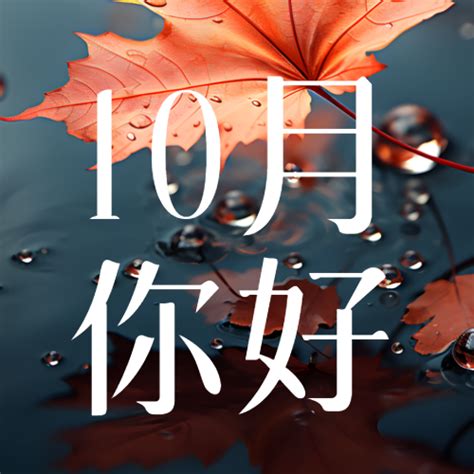 雨天的红枫叶10月你好简约微信公众号次图 压缩图