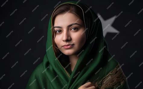 Premium Ai Image Beautiful Pakistani Girl In Pakistan Day Celebration