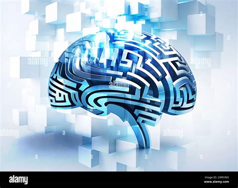 Brain Computer Interface Conceptual Illustration Stock Photo Alamy