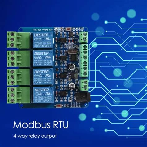 Modbus Rtu 4 Way 12v Relay Module Switch 4 Way Relay Output Rs485