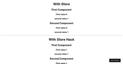 Global Hook Store Concurrently Action Issue Codesandbox