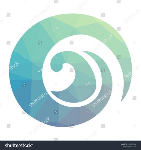 Abstract Triangular Pattern Inside Ocean Wave Stock Vector Royalty Free Shutterstock