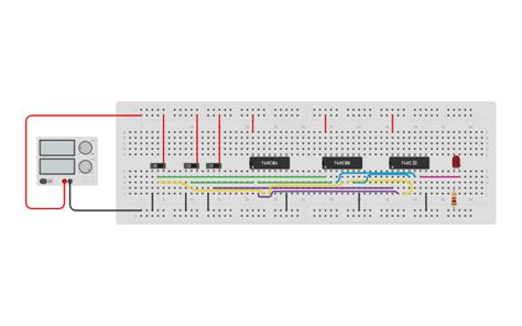 Circuit Design Using Basic Gates Tinkercad