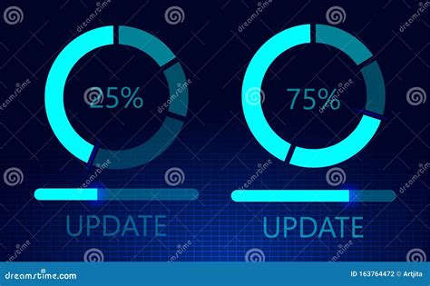 Software Update On Cyberspace Loading Process Concept Stock