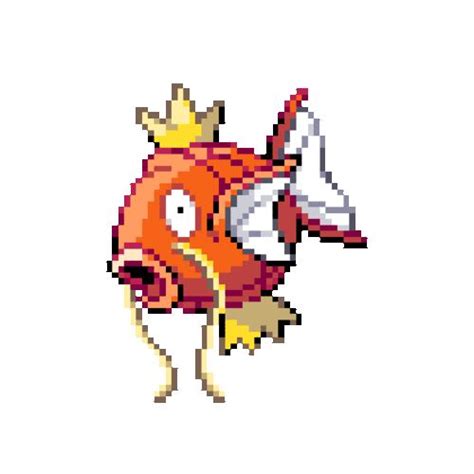 Magikarp From Pokemon Pixel Art Pokemon Pokemon Pixel Art