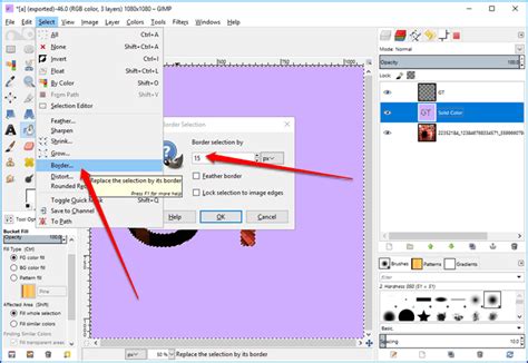 Gimp How To Add Border To Text