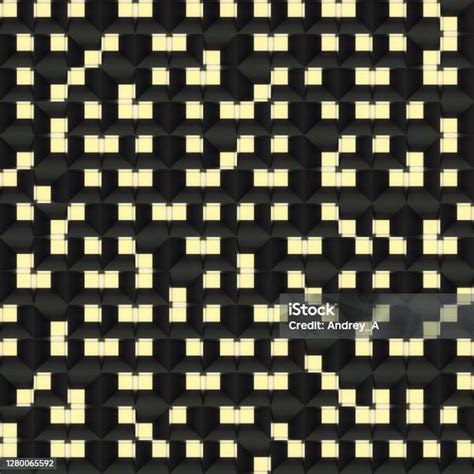 무작위로 배열 된 빛나는 입방 양식의 추상적 기하학적 패턴 디지털 일러스트를 렌더링하는 3d 0명에 대한 스톡 사진 및 기타 이미지 Istock