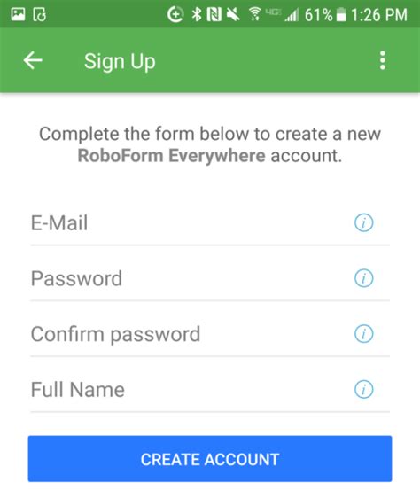 RoboForm Manual Android