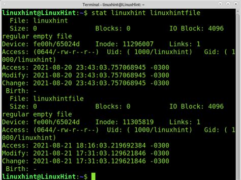 Get Last Modified Date Of File In Linux