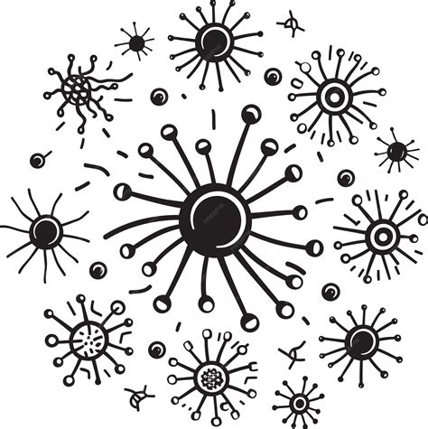 Patrones Patógenos Diseño Gráfico Con Virus Y Bacterias Microbial Marvel Vector Diseño De