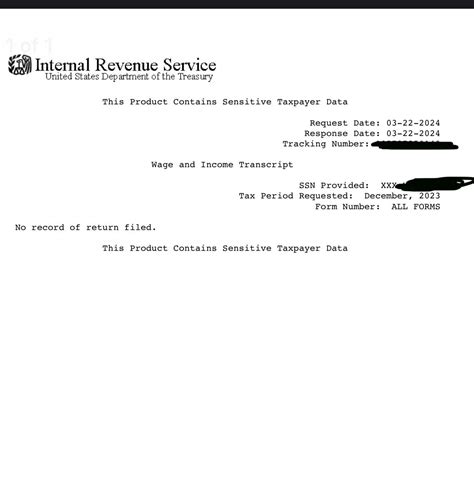 Wage And Income Transcript R Irs