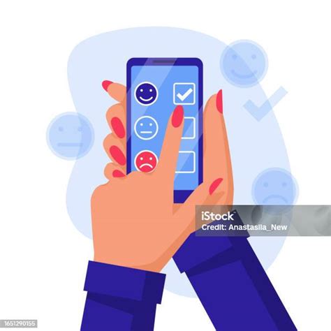 설문 조사 개념입니다 스마트 폰의 여성이 선택을합니다 Brand Name Smart Phone에 대한 스톡 벡터 아트 및 기타 이미지 Brand Name Smart